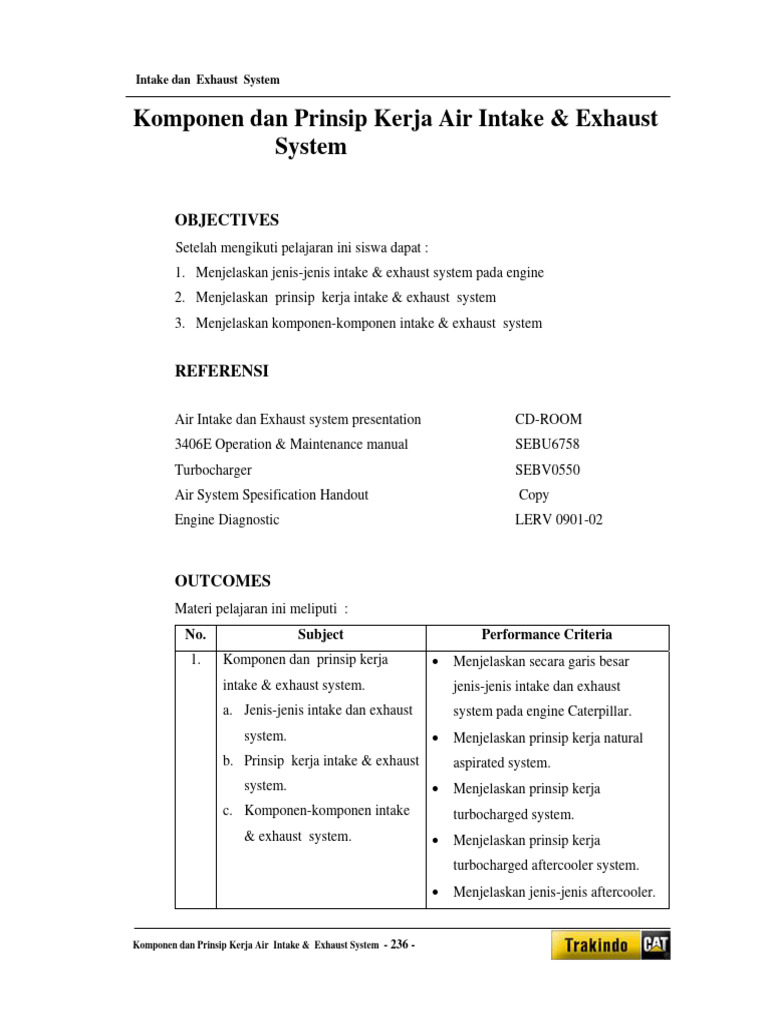 air intake & exhaust system | PDF