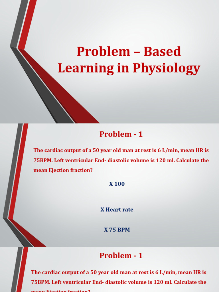 Problems and Calculations [Autosaved] | PDF | Diastole | Ejection Fraction