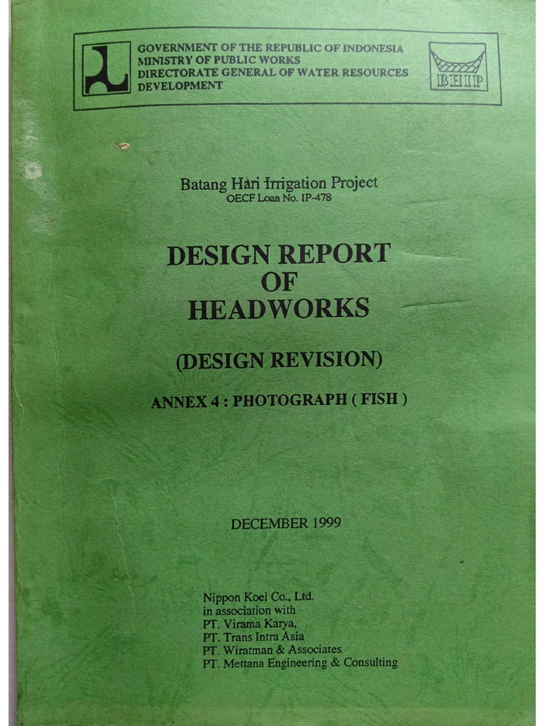 Design Report of Headworks (Design Revision), Annex 4 - Photograph ...
