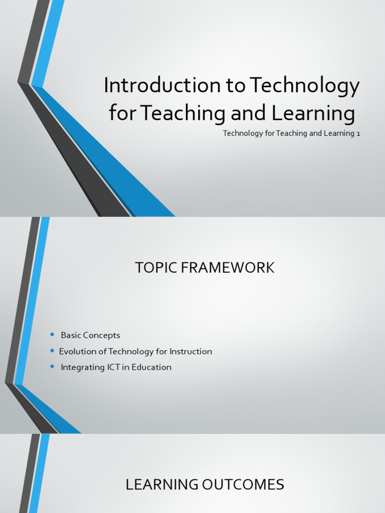 Introduction To Technology For Teaching and Learning | PDF ...