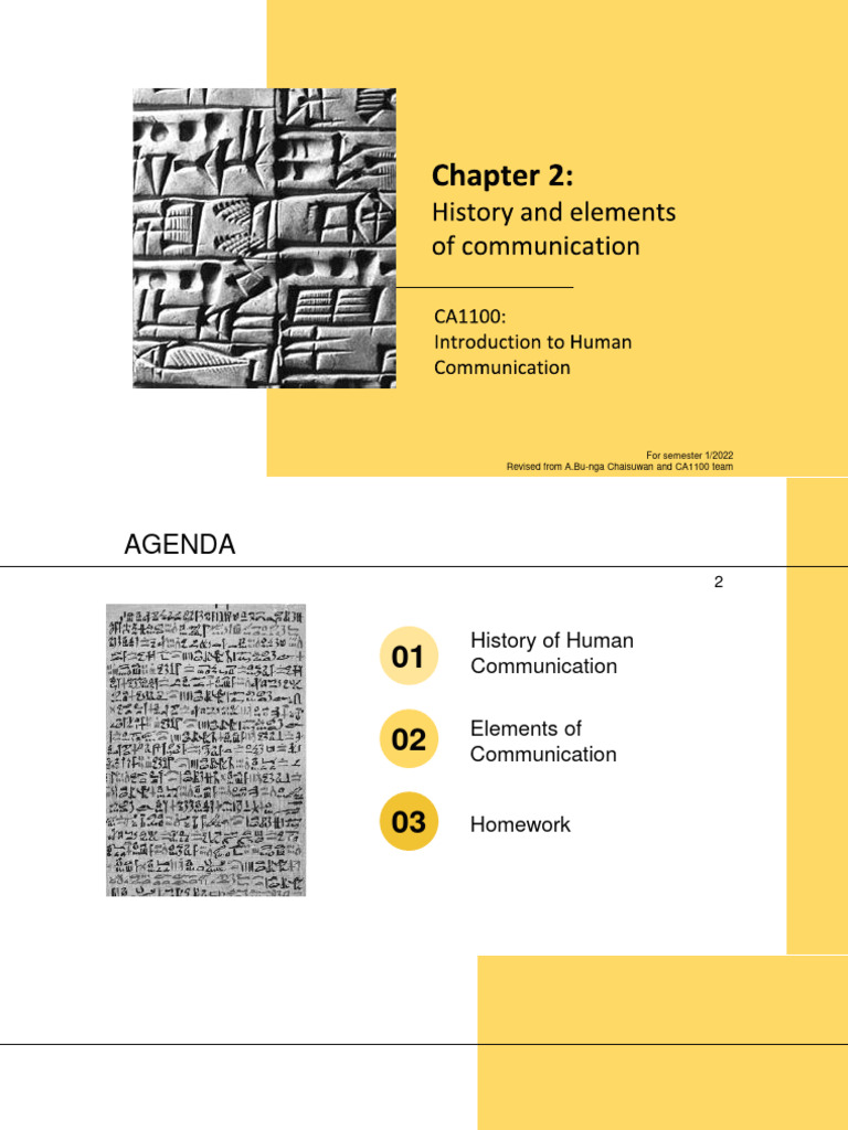 2 - History of Communication and Elements of Communication | PDF ...