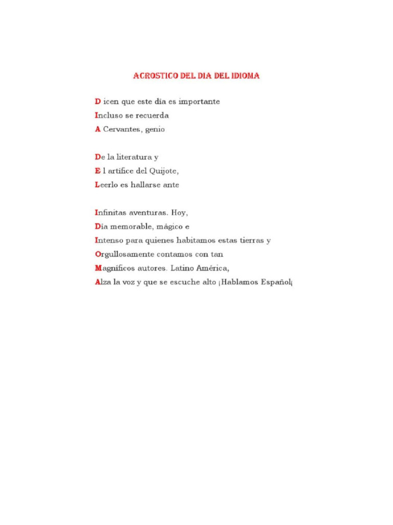 acrostico | PDF