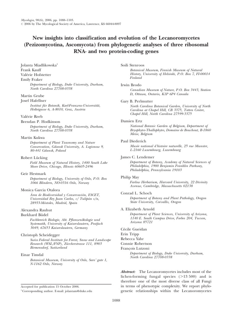 1088 | PDF | Phylogenetics | Taxonomy (Biology)