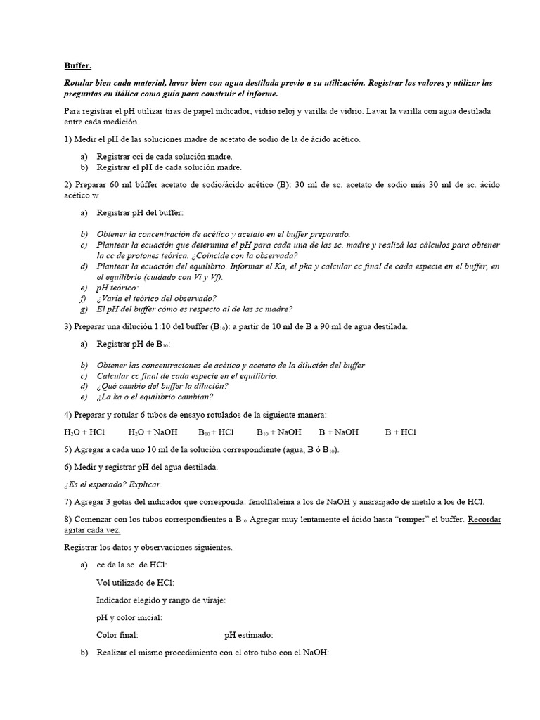 TP 1 3 y 4 Junto | PDF | Solución tampón | Ph