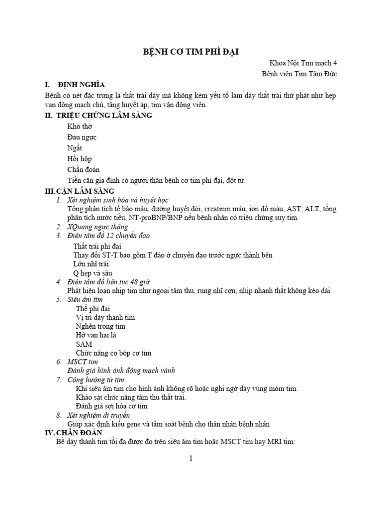 Phac Do Benh Co Tim Phi Dai-2019 | PDF