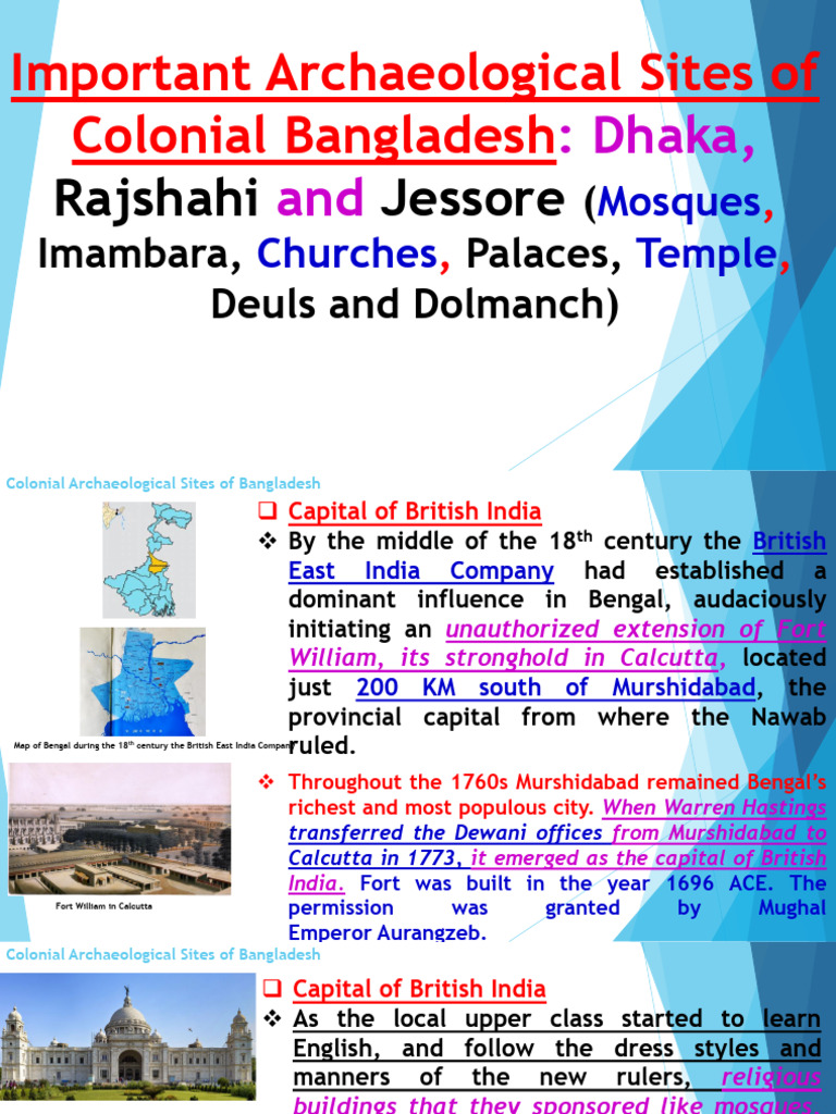 Important Archaeological Sites of Colonial Bangladesh | PDF | Dhaka ...