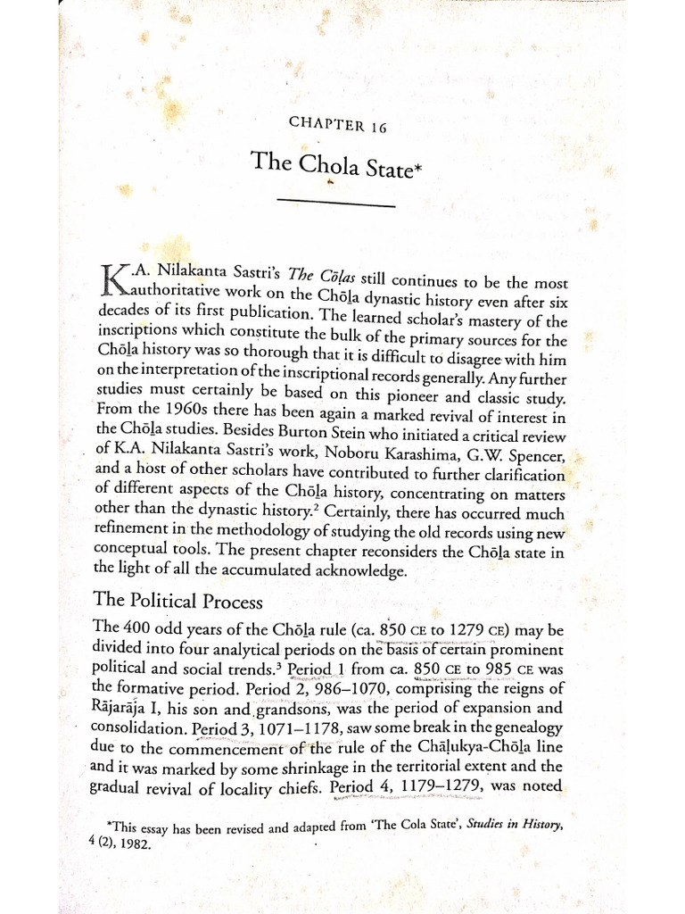 The Chola State | PDF