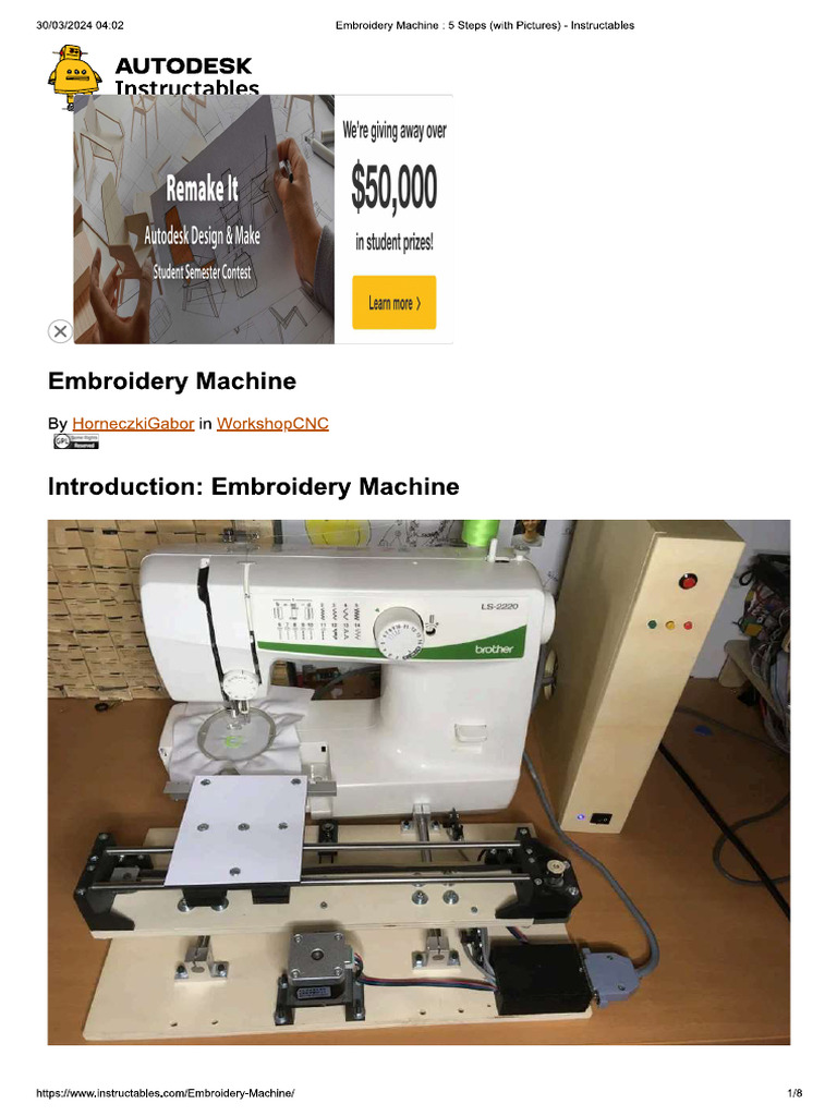 Embroidery Machine | PDF