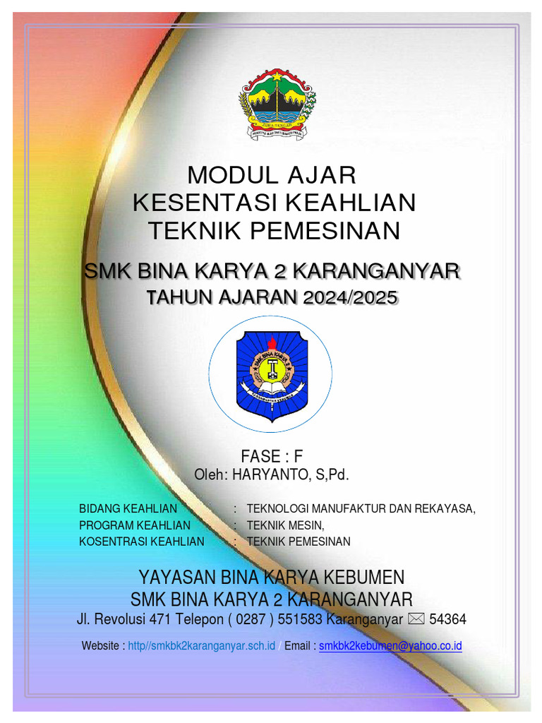 Modul Ajar - Kosentrasi Keahlian Teknik Pemesinan - Gambar Teknik Manufaktur - Fase-F - Kelas-Xi ...