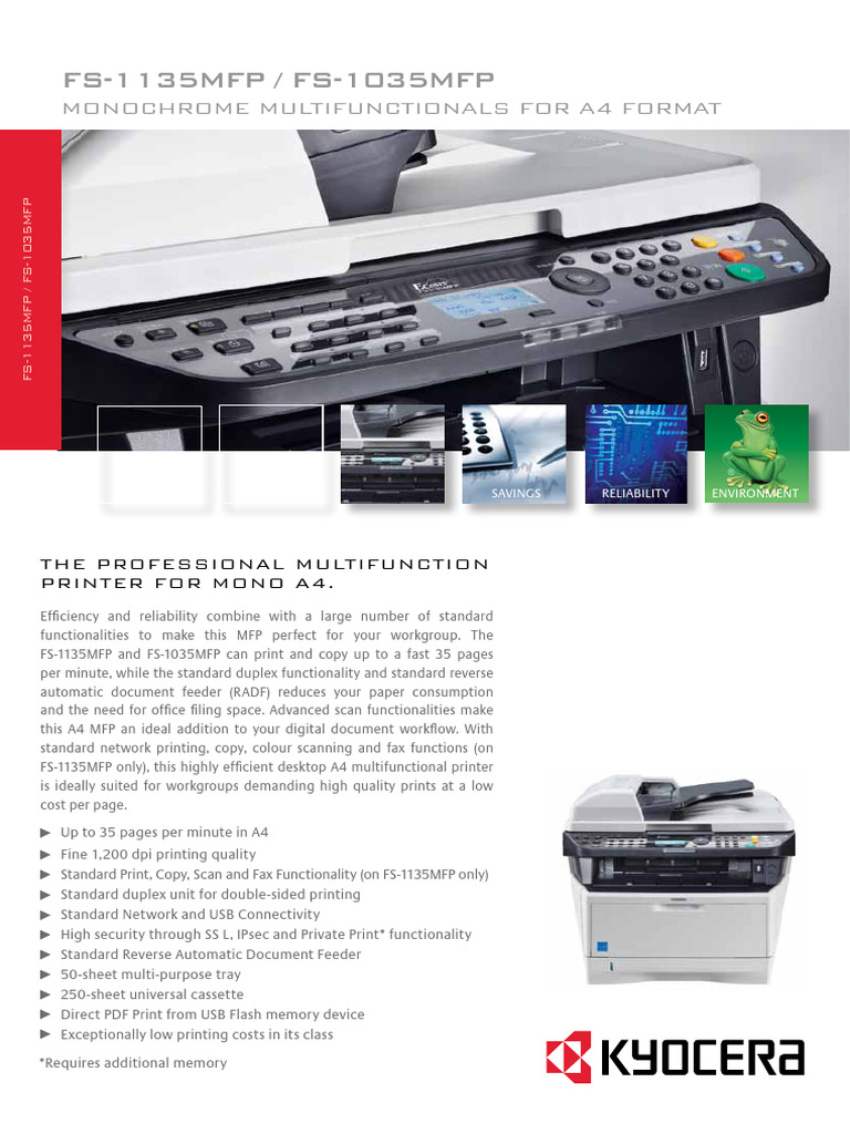 FS 1135MFP | PDF | Operating System | Printer (Computing)
