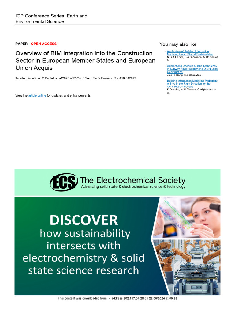 Overview of BIM Integration Into The Construction Sector in EU | PDF ...
