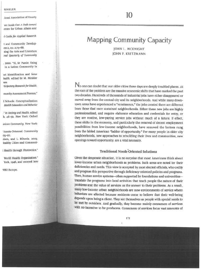 Mapping Community Capacity | PDF