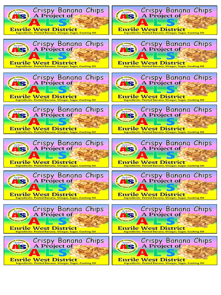 Label Banana Chips | PDF