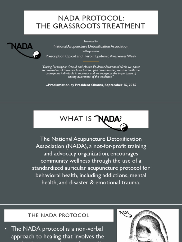 NADA-Protocol | PDF | Substance Abuse | Opioid
