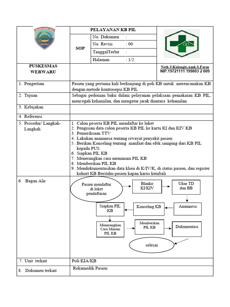 SOP PELAYANAN KB PIL | PDF