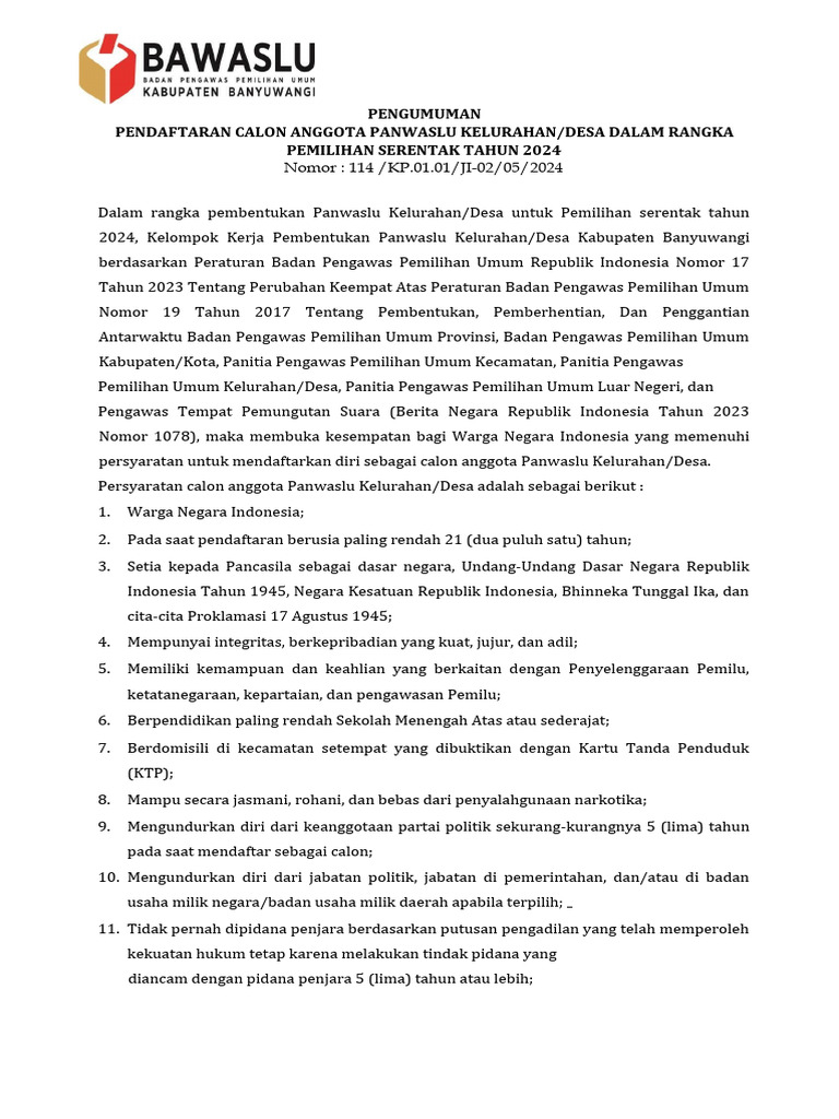 Persyaratan PKD | PDF | Politik