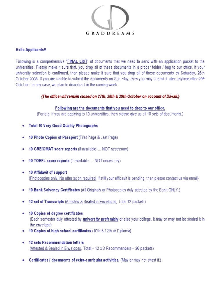Final Checklist of Documents | PDF | Business