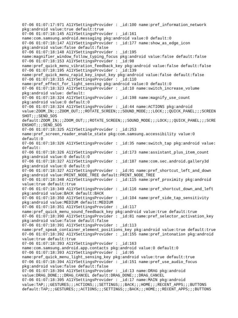 Android Accessibility Settings Log | PDF | Google | Thin Clients
