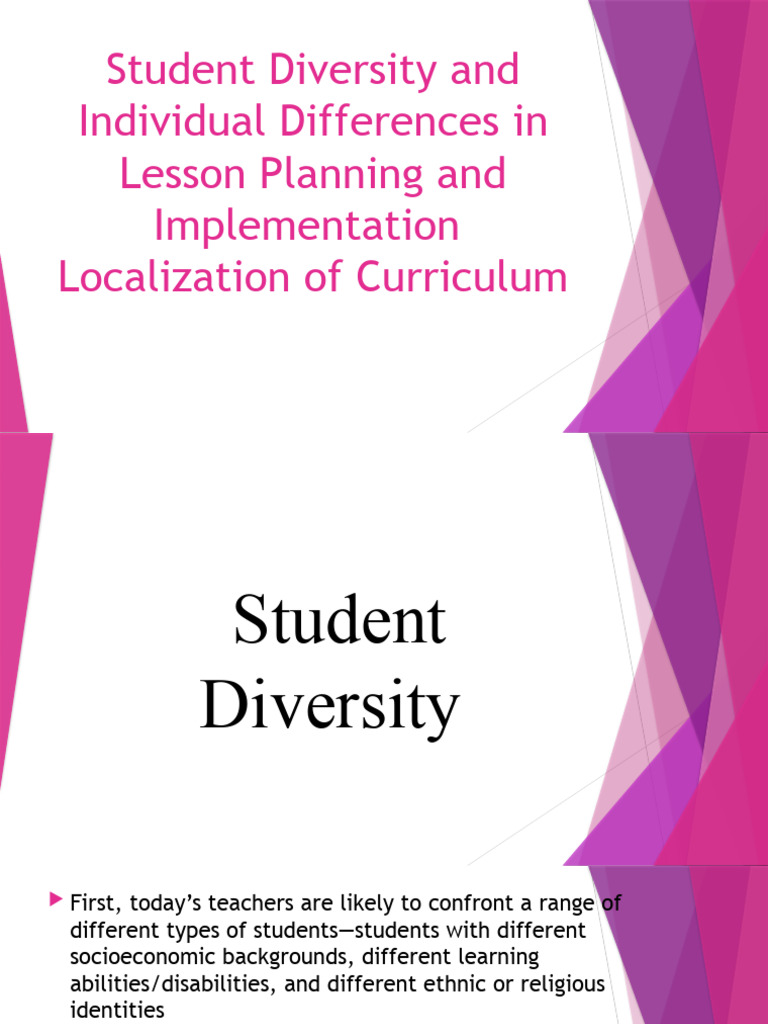 Enhancing Lesson Plans for Student Diversity | PDF | Learning ...