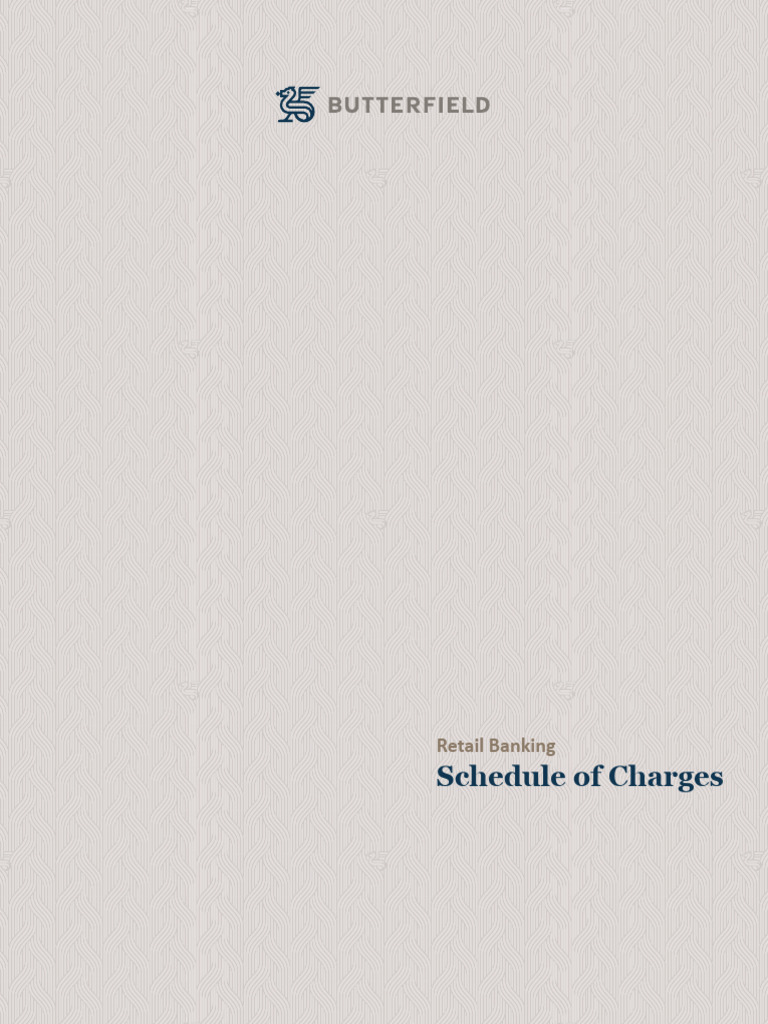Schedule of Charges | PDF | Credit Card | Deposit Account