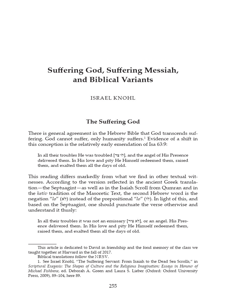 Suffering God Suffering Messiahs-2 | PDF | Bible | Religious Texts