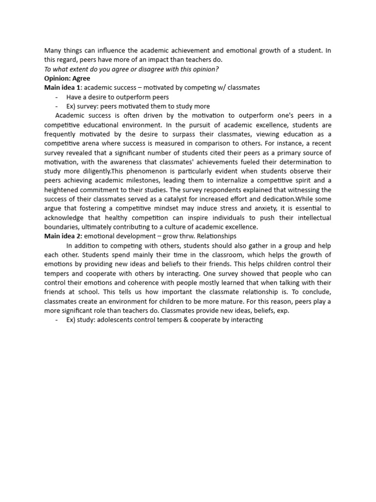 Homework - Opinion Essay | PDF | Motivation | Motivational