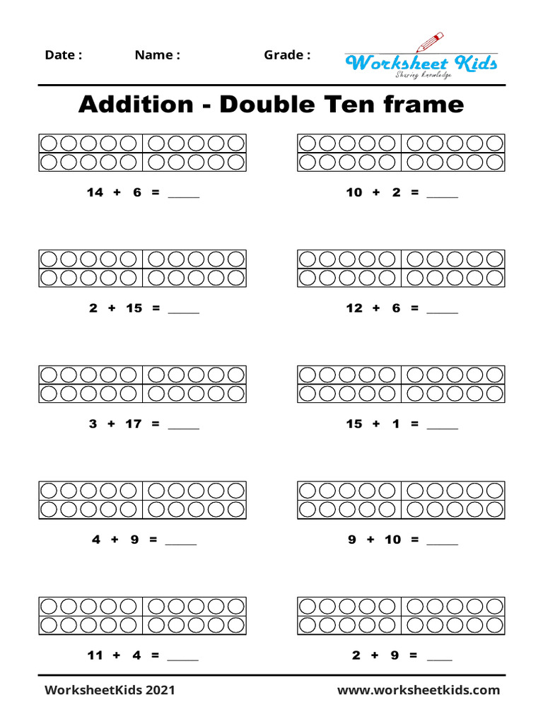 Counting Addition Subtraction Ten Frames - 8 | PDF | Career & Growth ...