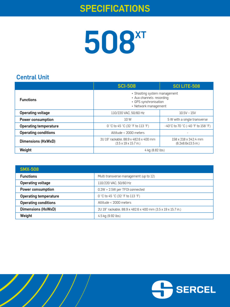 508 Series Seismic Equipment Specs | PDF | Electrical Engineering ...