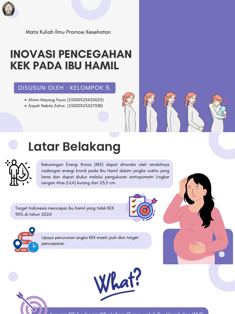 Contoh Inovasi KIE untuk pencegahan KEK pada Ibu Hamil S2 Promosi Kesehatan | PDF