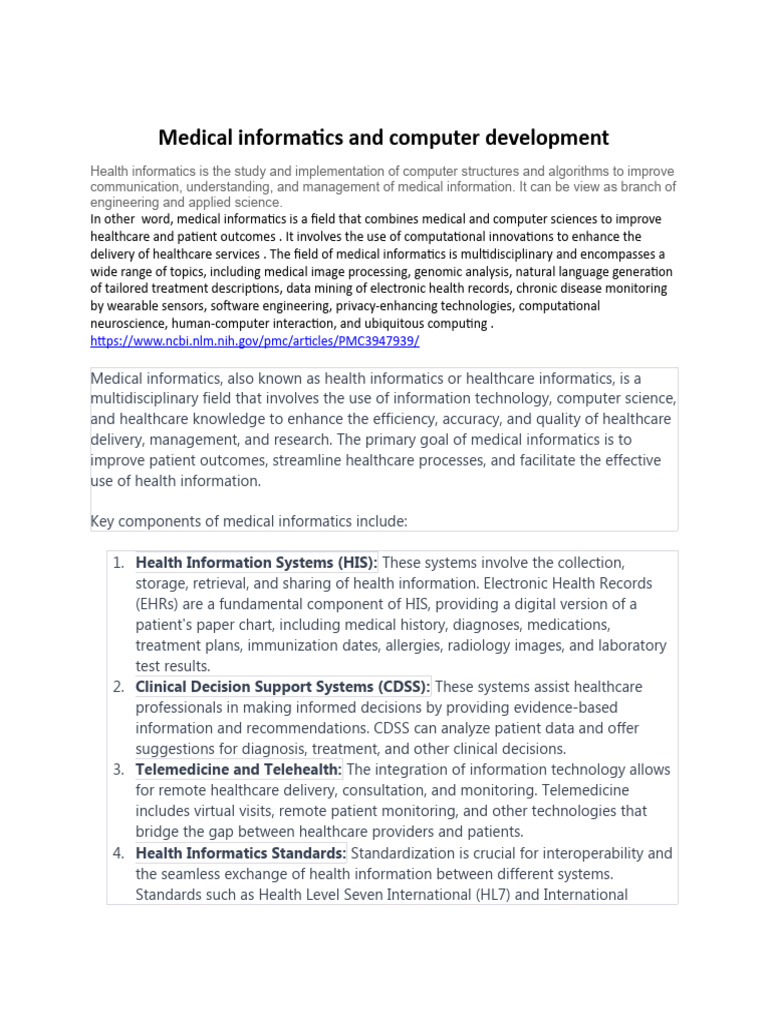 CSC 101 Questions | PDF | Electronic Health Record | Health Informatics