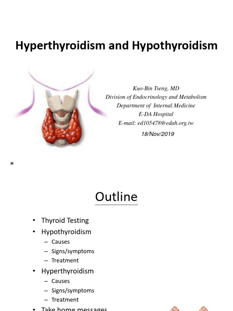 Hyperthyroidism and Hypothyroidism (18112019 F) | PDF | Hyperthyroidism | Thyroid