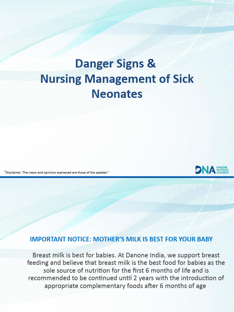 Newborn Danger Signs and Management | PDF | Infants | Preterm Birth