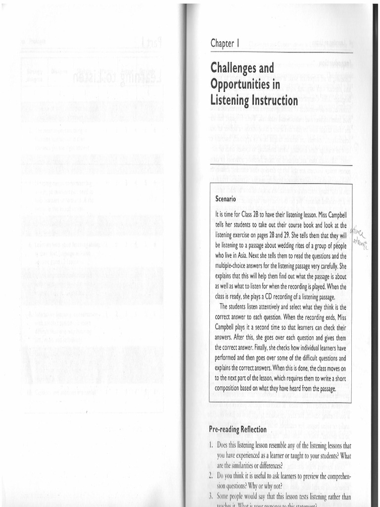 Listening Chapter 1 | PDF