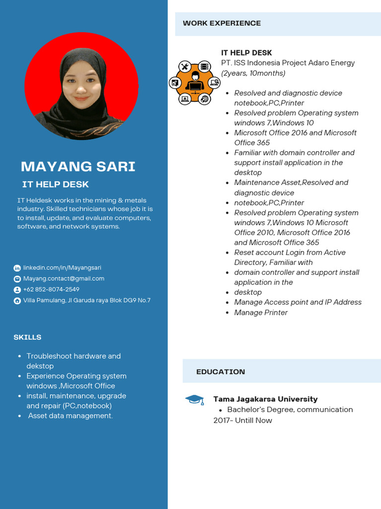 CV Mayang Sari | PDF | Windows 10 | Operating System