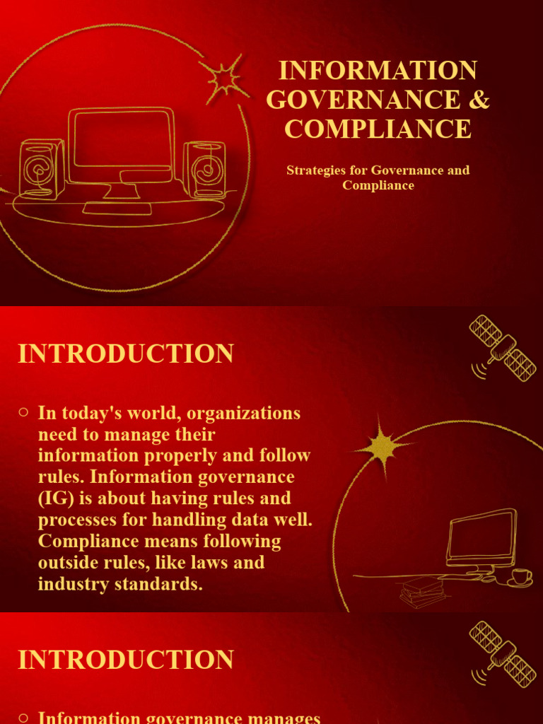 Information Governance & Compliance (Group - 3) | PDF | Regulatory ...