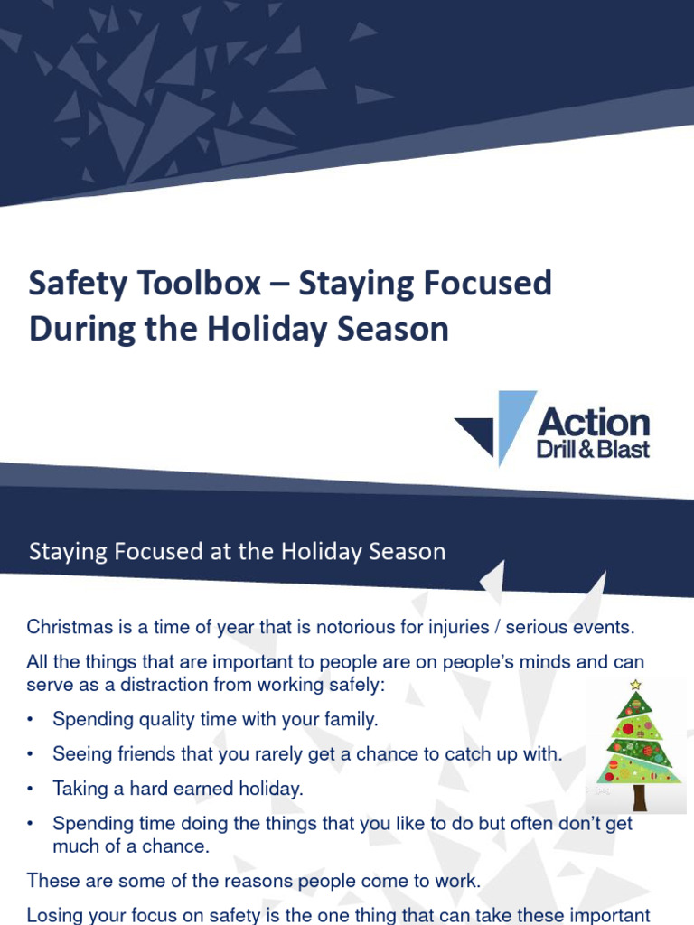 ADB - Safety Toolbox - Staying Focused During Holiday Season | PDF ...