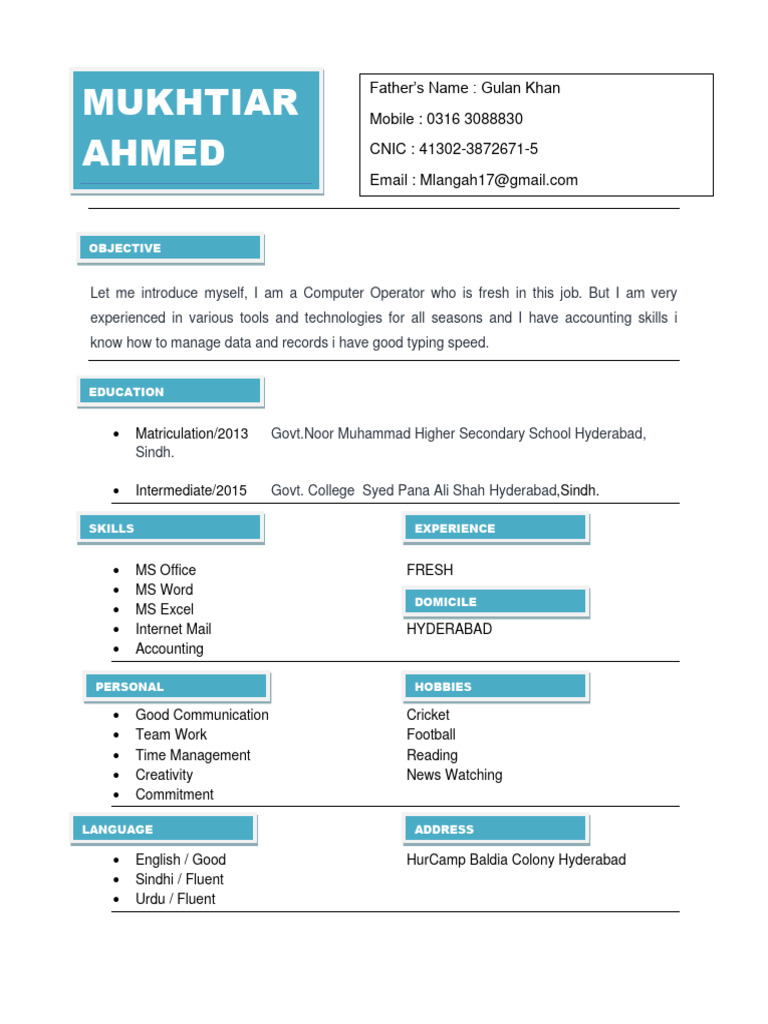 Mukhtiar Resume | PDF