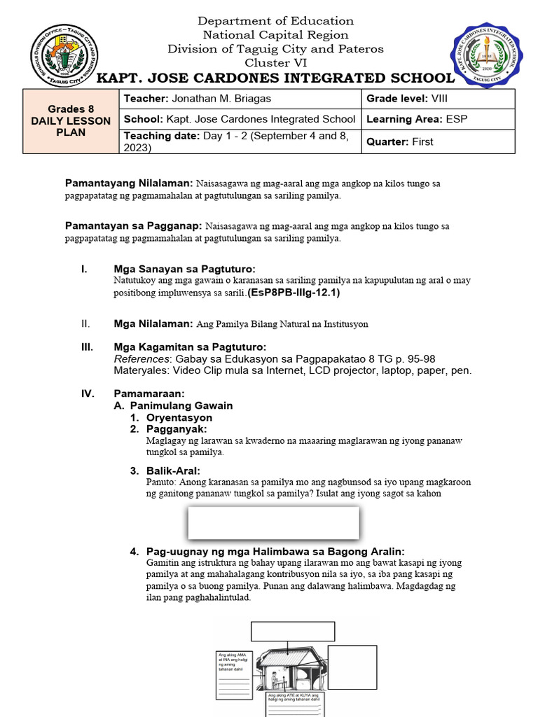 DLP Values W1 D 1 - 2 (September 4 - 8, 2023) | PDF