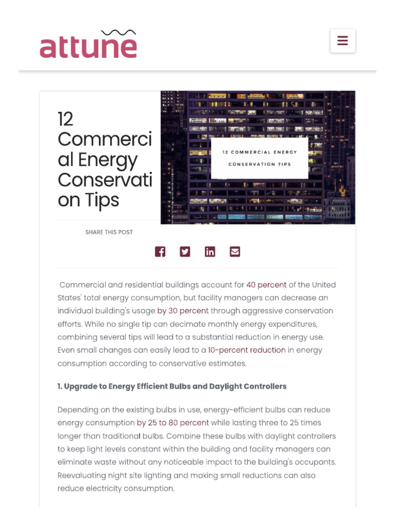 12 Commercial Energy Conservation Tips | PDF