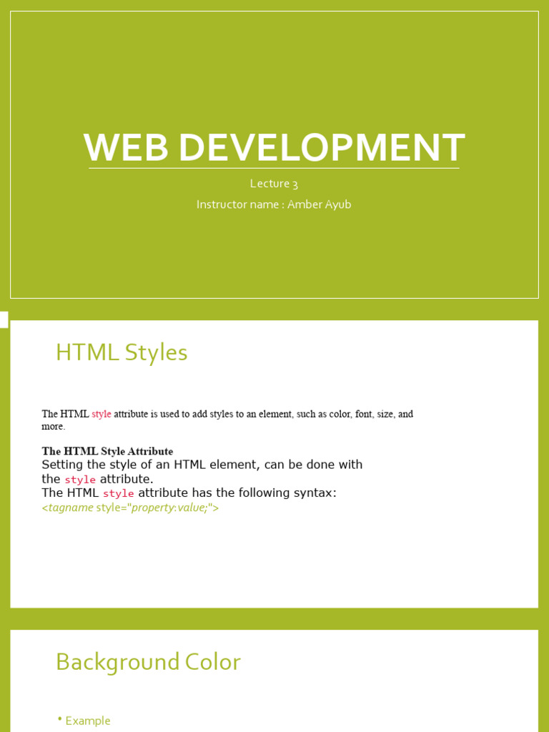 Web Development Lec 3 | PDF | Hyperlink | Html Element