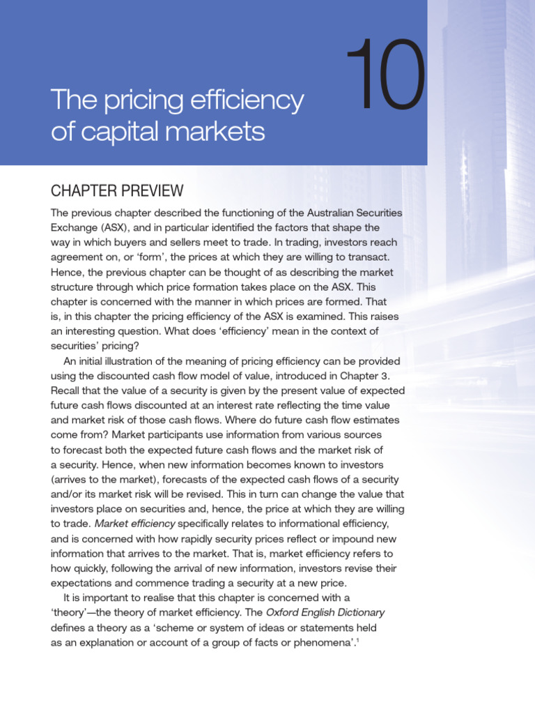 TOPIC 10 - Market Efficiency | PDF | Efficient Market Hypothesis ...