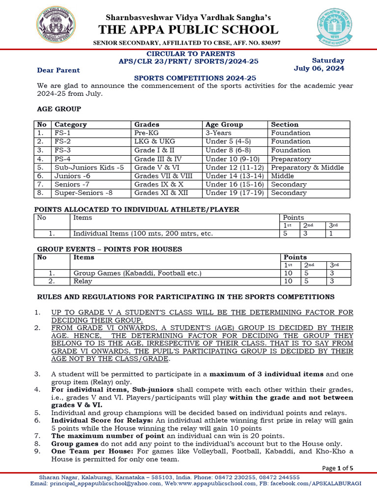 CLR PRNT 23-24-25 Sports Competitions | PDF | Sports