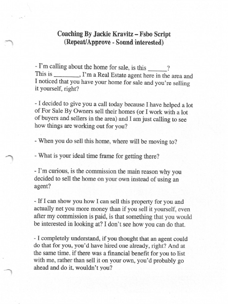 FSBO Jackie | PDF