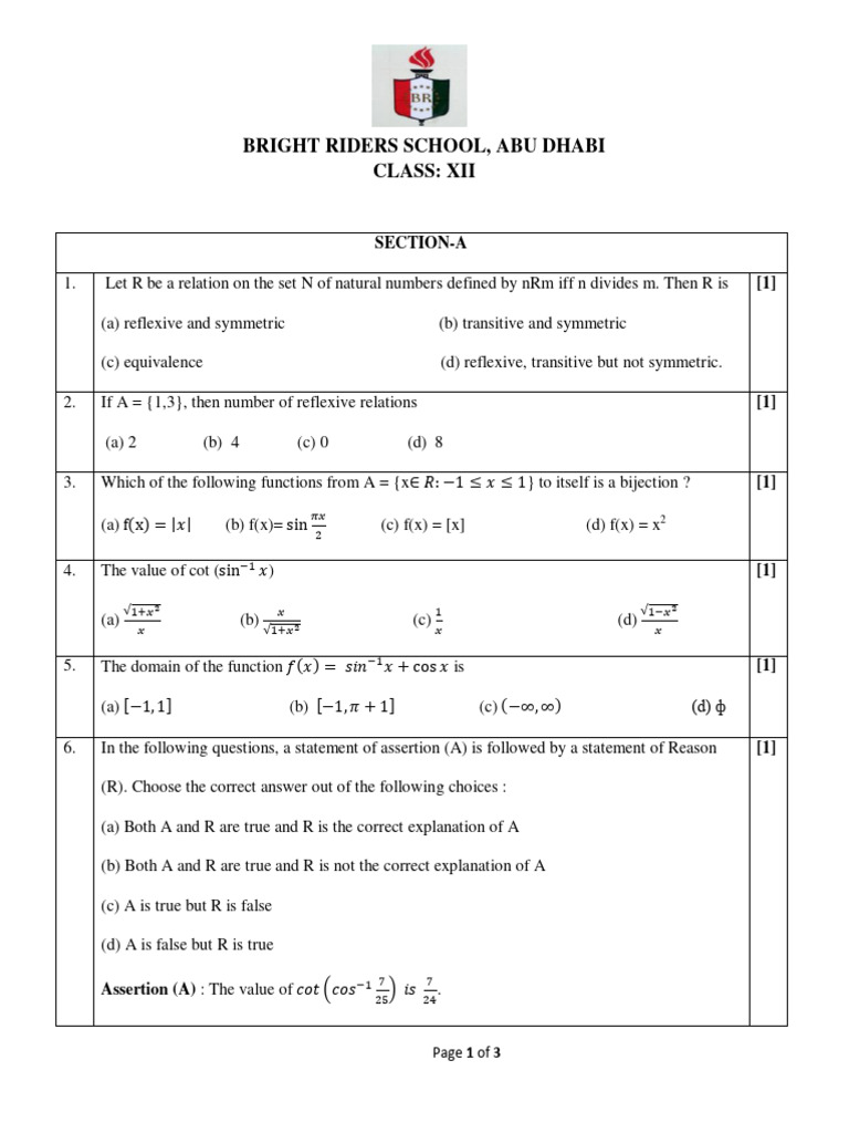 ITF and RN F | PDF | Mathematical Objects | Functions And Mappings