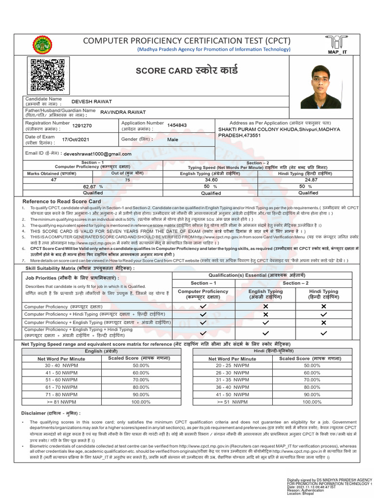 CPCT Scorecard | PDF