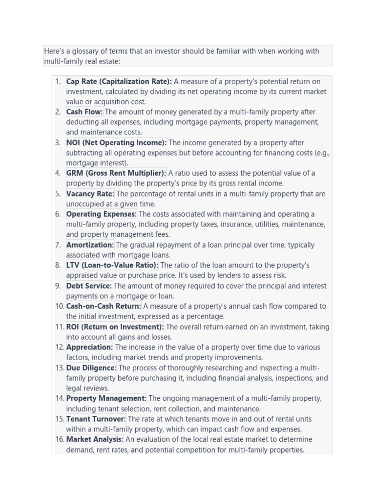 Invstor Terms | PDF | Mortgages | Debt