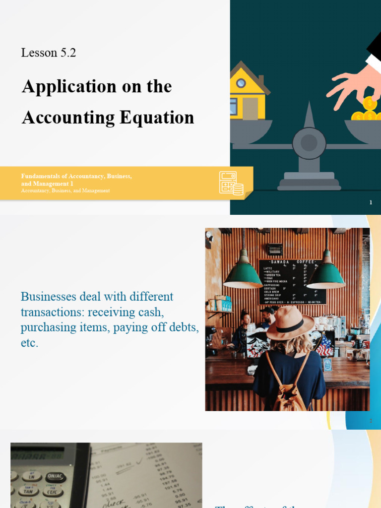 Application On The Accounting Equation | PDF | Equity (Finance ...