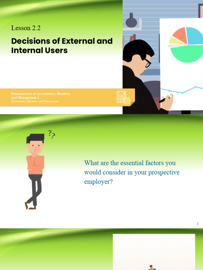 Decisions of External and Internal Users | PDF | Investing | Initial ...