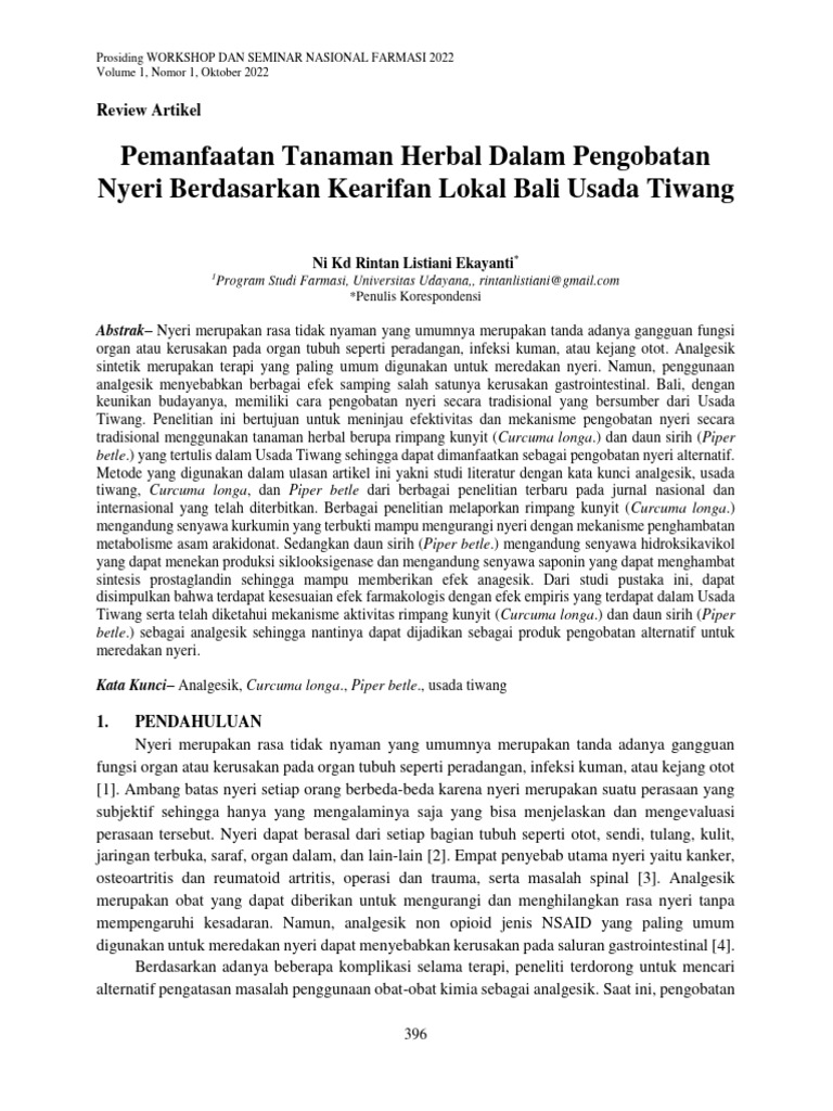 Pengobatan Nyeri Tradisional Bali Usada Tiwang | PDF | Pengembangan Diri