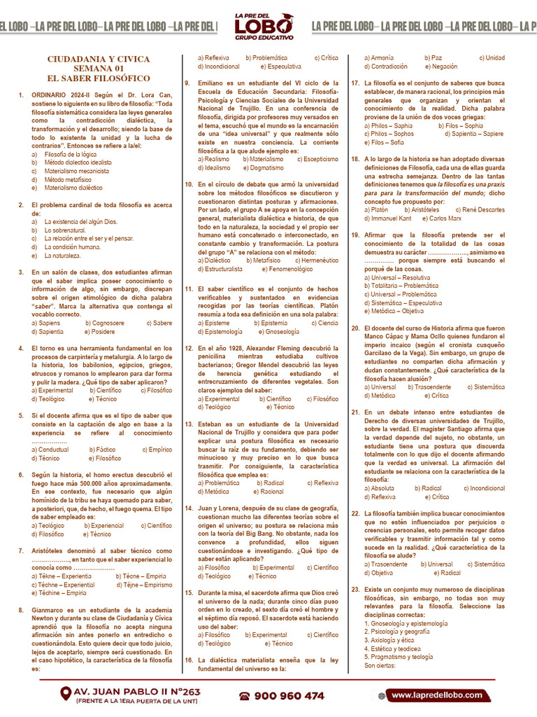 Ciudadania y Civica - Prof. Boris Rojas - Plataforma 18042024 | PDF | Conocimiento | Teoría